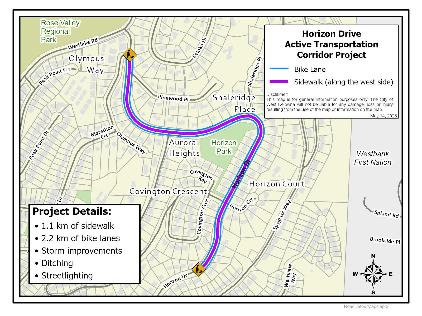 Project Map | Horizon Drive Active Transportation Corridor Project | Engage West Kelowna